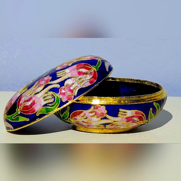 Storage & Organization | Vintage Cloisonne Trinket Box | Poshmark